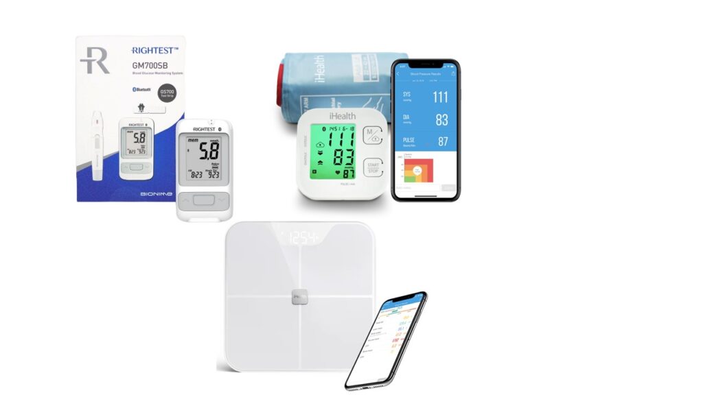 Healthier SG Bundle (Glucometer + Blood Pressure device + Weighing ...